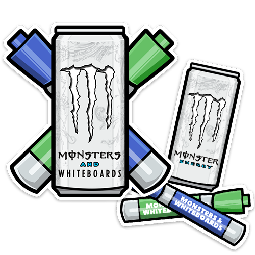 Monsters & Whiteboards Sticker Pack (Limited) – Gator Grails